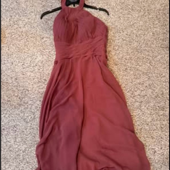 Azazie | Dresses | Azazie Halter Neck Dress In Dusty Rose | Poshmark